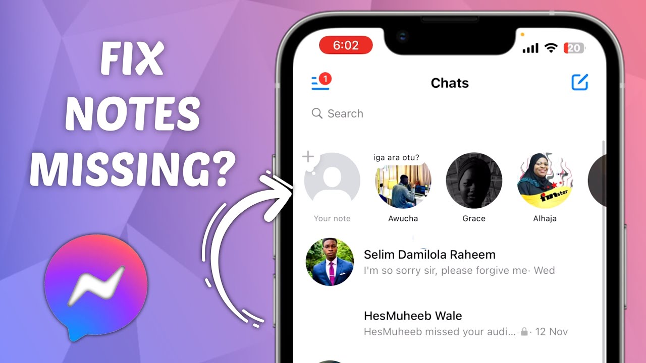 How to Fix Notes Missing on Messenger - YouTube