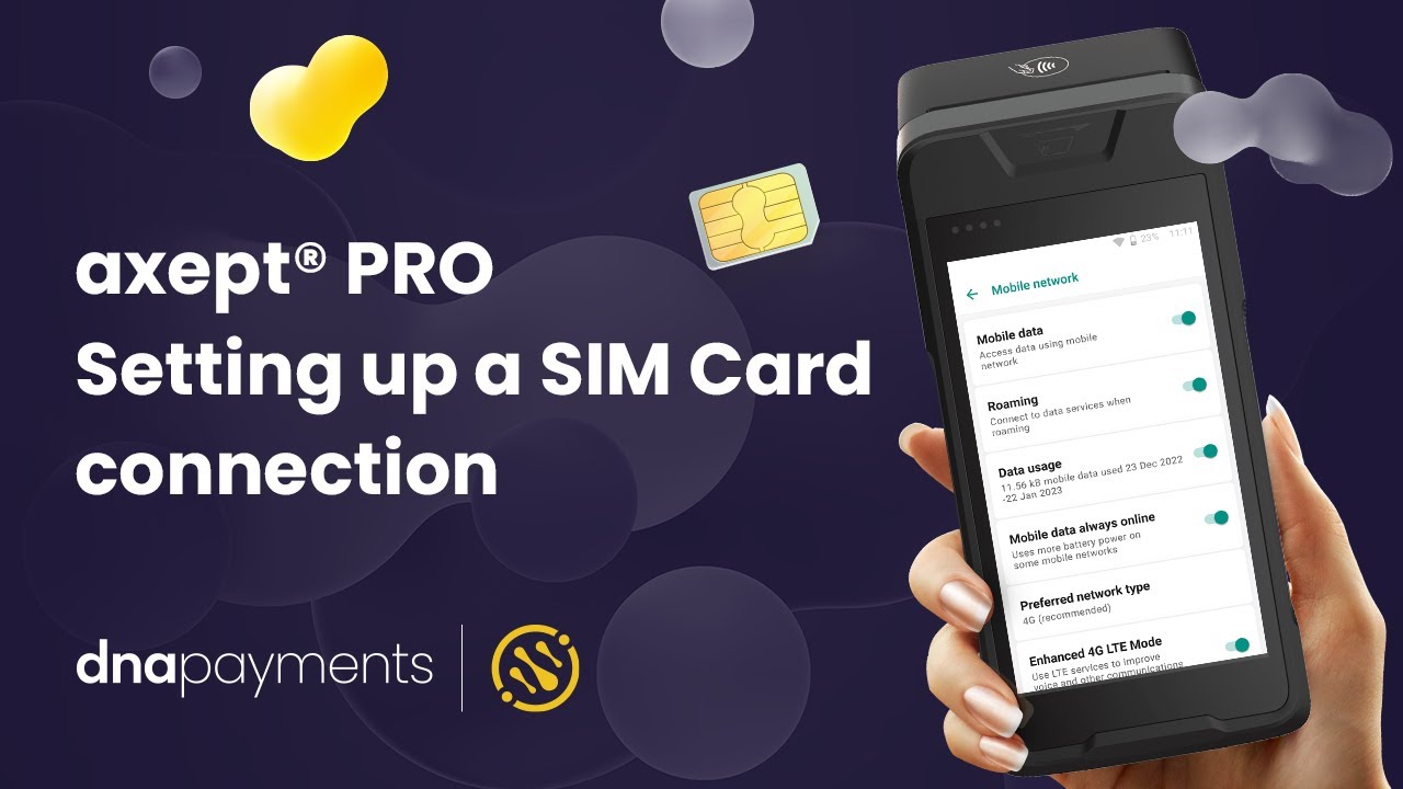 axept® Pro Nexgo N86. How to set up a SIM card connection - YouTube