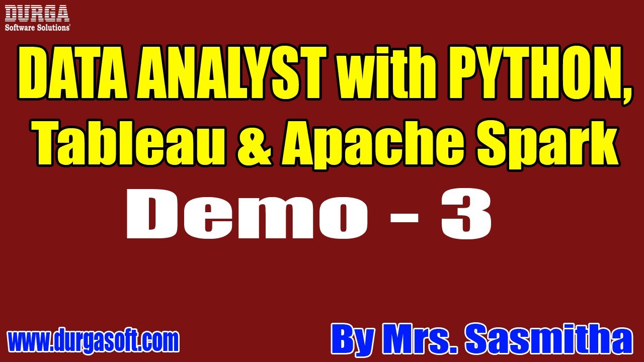 DATA ANALYST with PYTHON tutorials || Demo - 3 || by Mrs. Sasmitha on ...