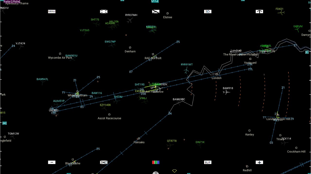 ADSB Flight Tracker : Radar Sweep - YouTube
