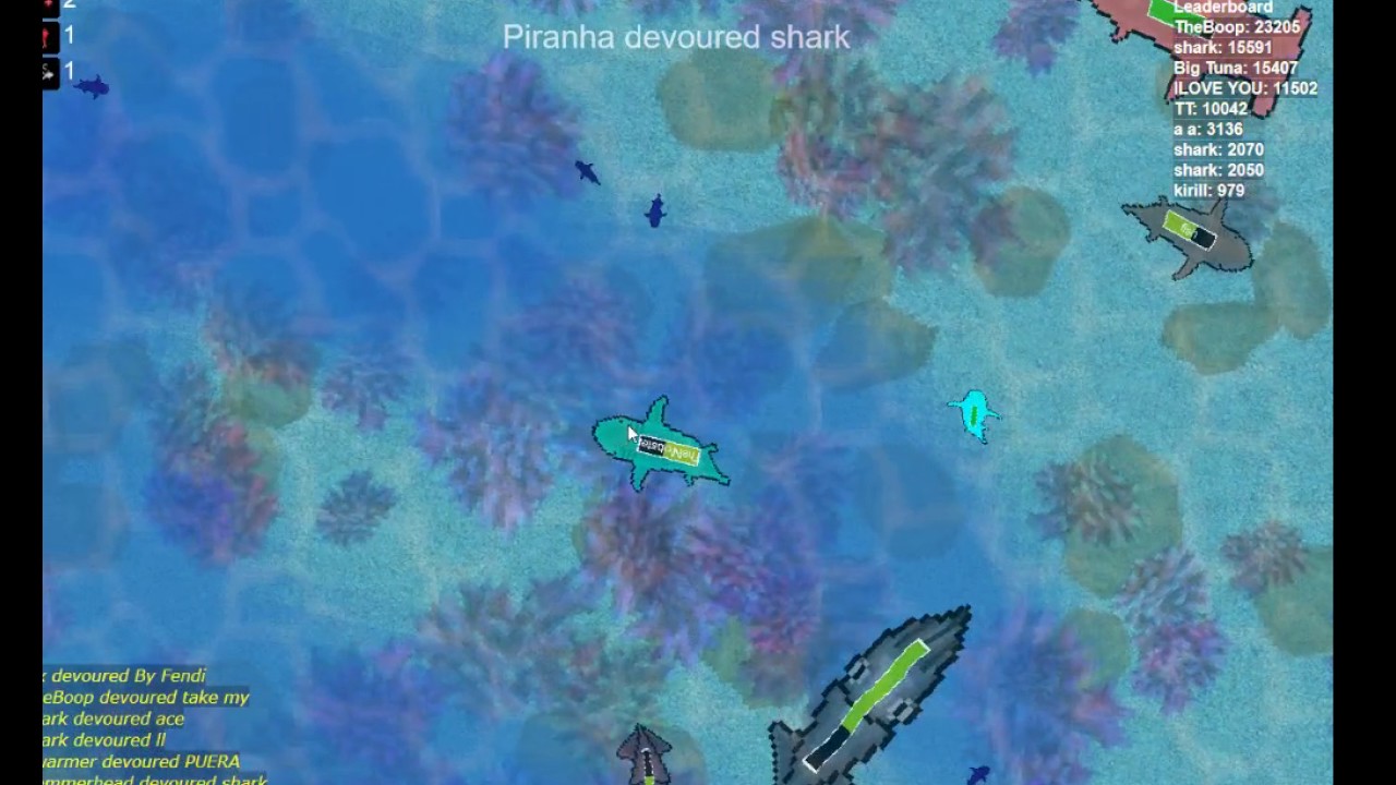 SHARKZ.IO - Battle among swarm of sharks !! - YouTube