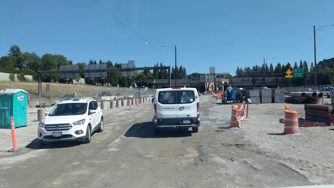 I-90 Floating Bridge Light Rail Construction Access (Part 1) - YouTube
