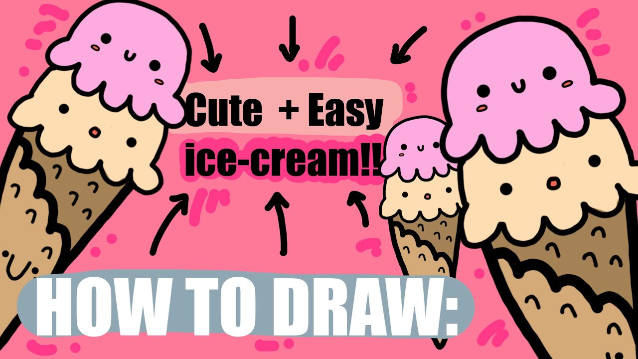 Calming ice-cream art - EASY CUTE ICE-CREAM TUTORIAL!! @Relaxxart - YouTube