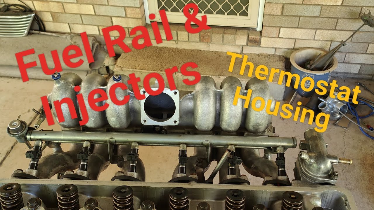 injector build, fuel rail and thermostat housing install | Ford AU SOHC ...