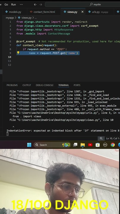 creating views in django #django #shorts #programming - YouTube