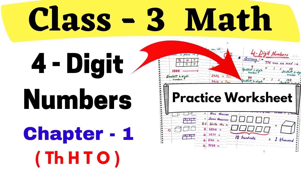 Class 3 Maths Chapter 1| 4-digit numbers for class 3| CBSE Class 3 Math ...