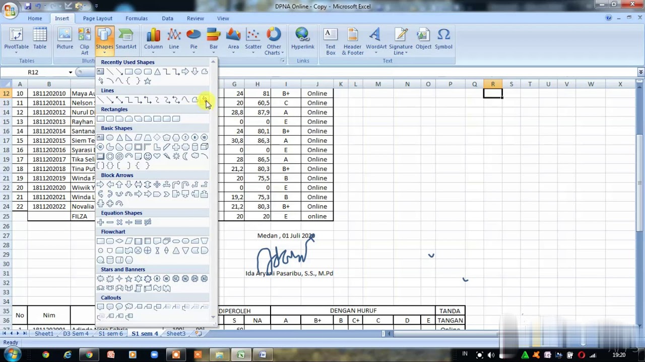 Mengoperasikan Jendela Excel - YouTube