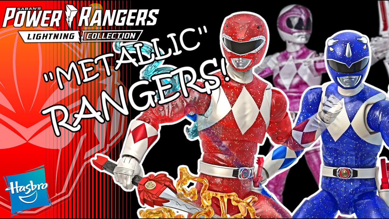 Mighty Morphin Metallic Red and Blue Ranger! Power Rangers Lightning ...