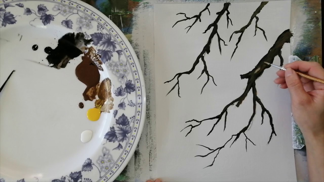 Acrylic Painting Lesson For Beginner How To Paint Old Pine Tree Branches YouTube acrylic-painting-lesson-for-beginner-how-to-paint-old-pine-tree-branches-youtube