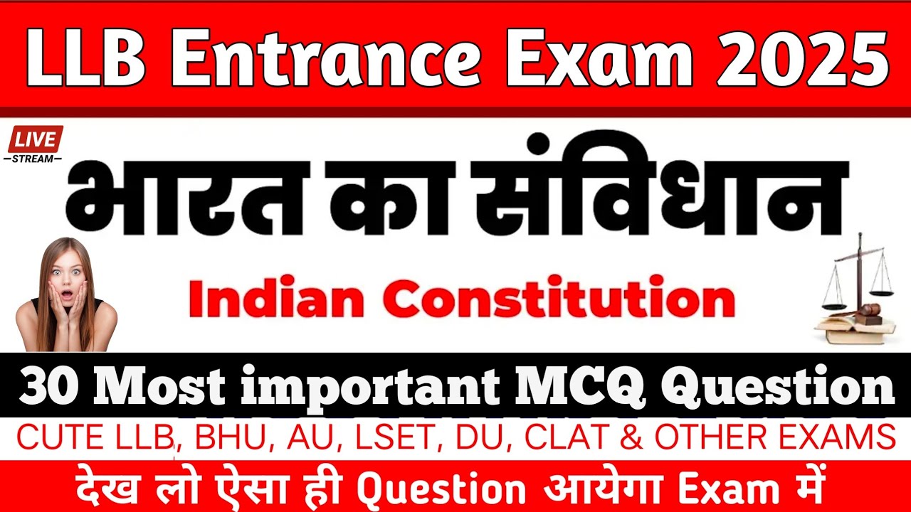 LLB Entrance Exam Previous Year Paper | Constitution for LLB Entrance ...