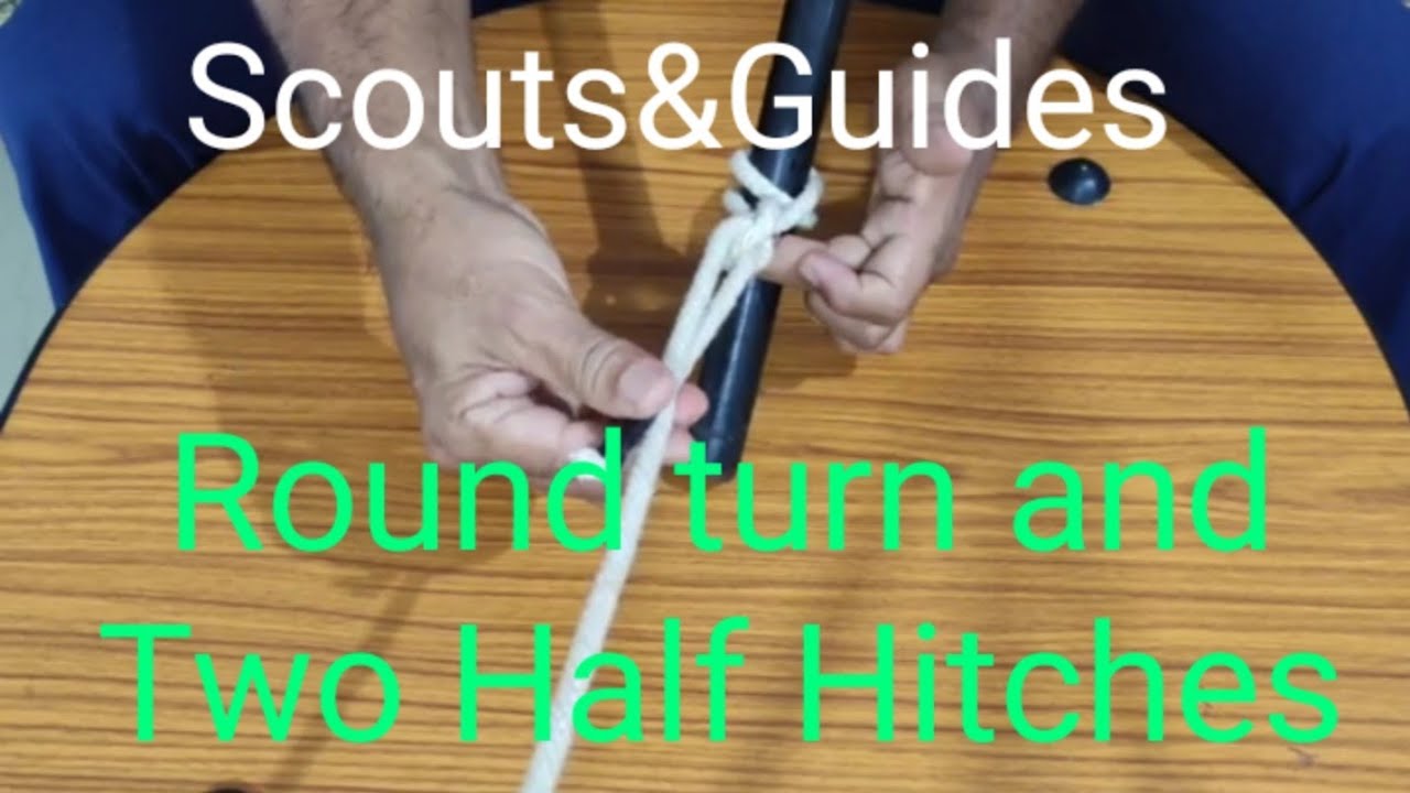 Round turn & two half hitches/Knots/Scout/ Part 6 - YouTube