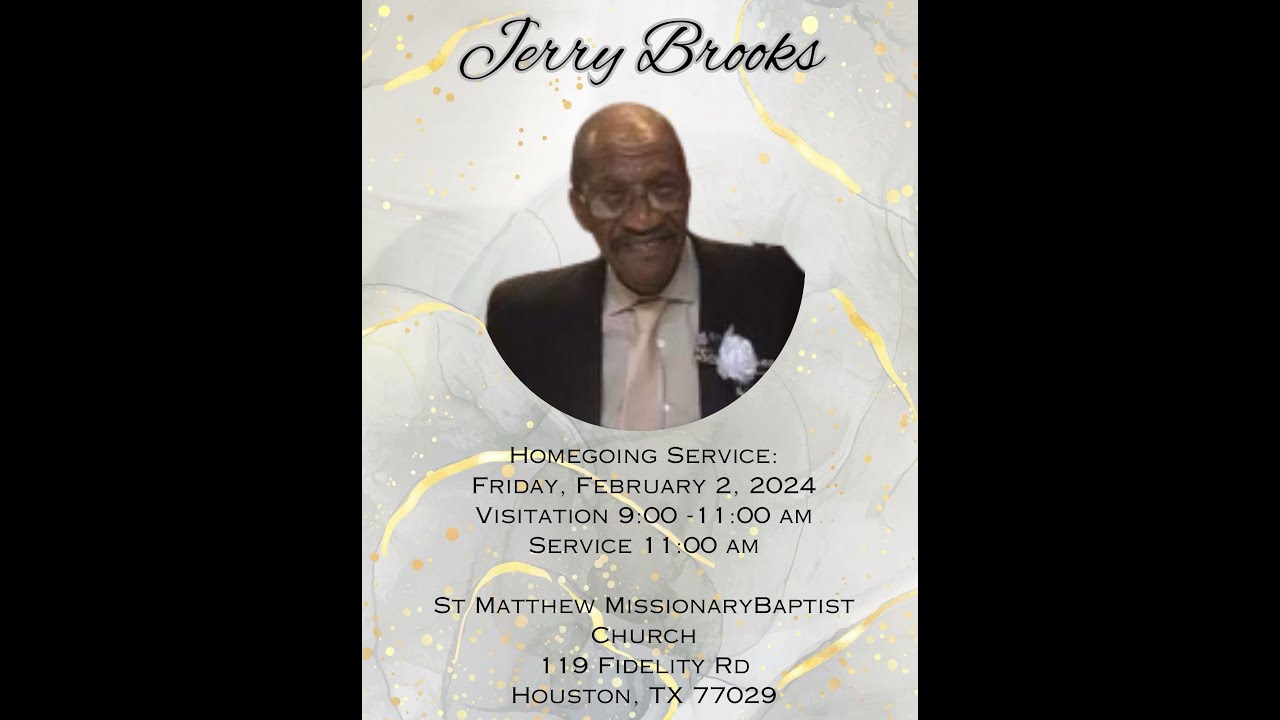 Jerry Brooks Homegoing Service | Dr. Leroy Lacy Jr. | St. Matthew ...
