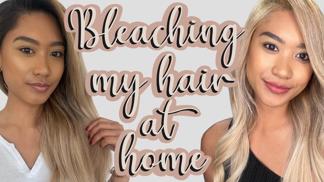 Bleaching my hair at home - YouTube