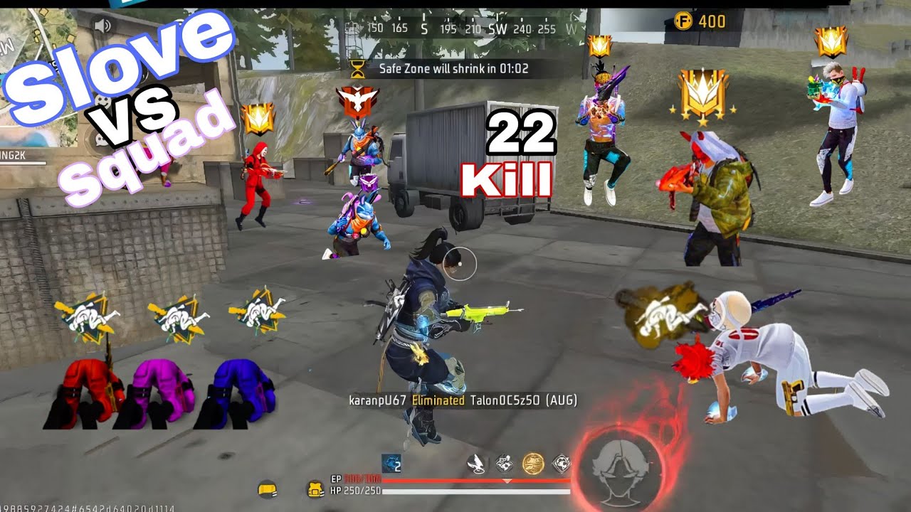 super game solve vs squad 22 Kill 99% Headshot Rate full game play free fire mobile 📲 # ...