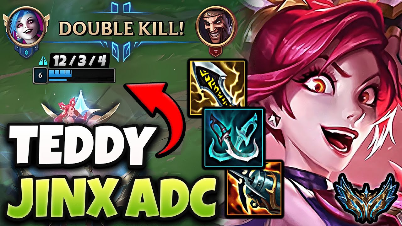 Jinx vs Draven ADC [ Teddy ] Korea Challenger Patch 14.2 - YouTube