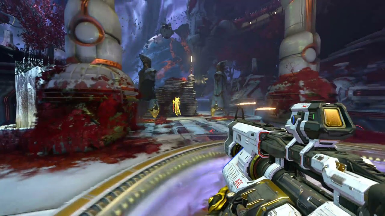 DOOM ETERNAL Blood Maykr + Maykr Double Headshot Satisfaction - YouTube