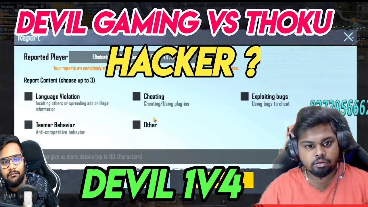 DEVIL GAMING YT HACKER OR WOT 😎 |🔥 1v4 🔥| #devilgamingyt #srb #srbdevil #solovssquad - YouTube