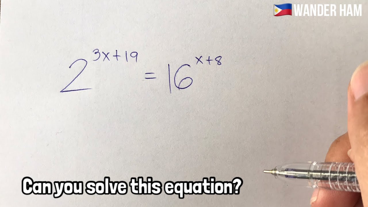 How to solve if x is in the exponent - YouTube