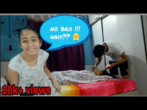 Pranked my sister while she was sleeping *funny*
