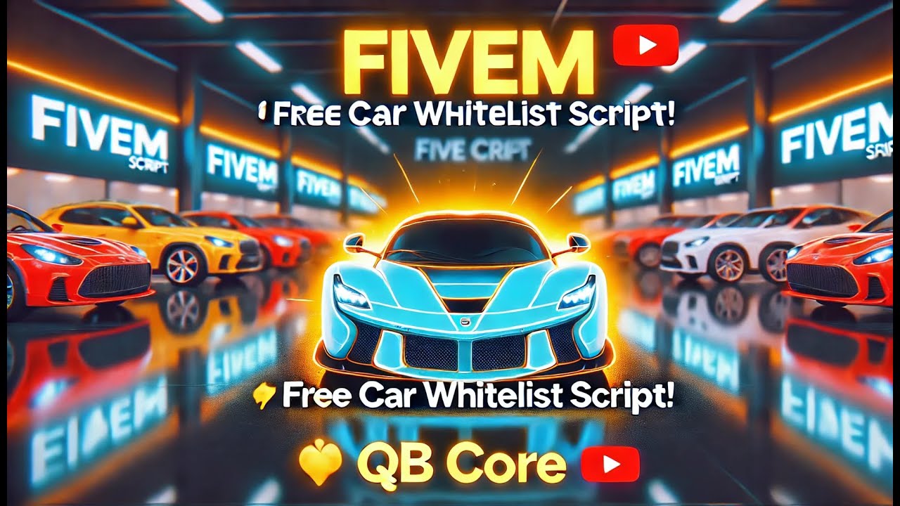 [ Free ] QBCore Car Whitelist Script | Car Whitelist FiveM - YouTube