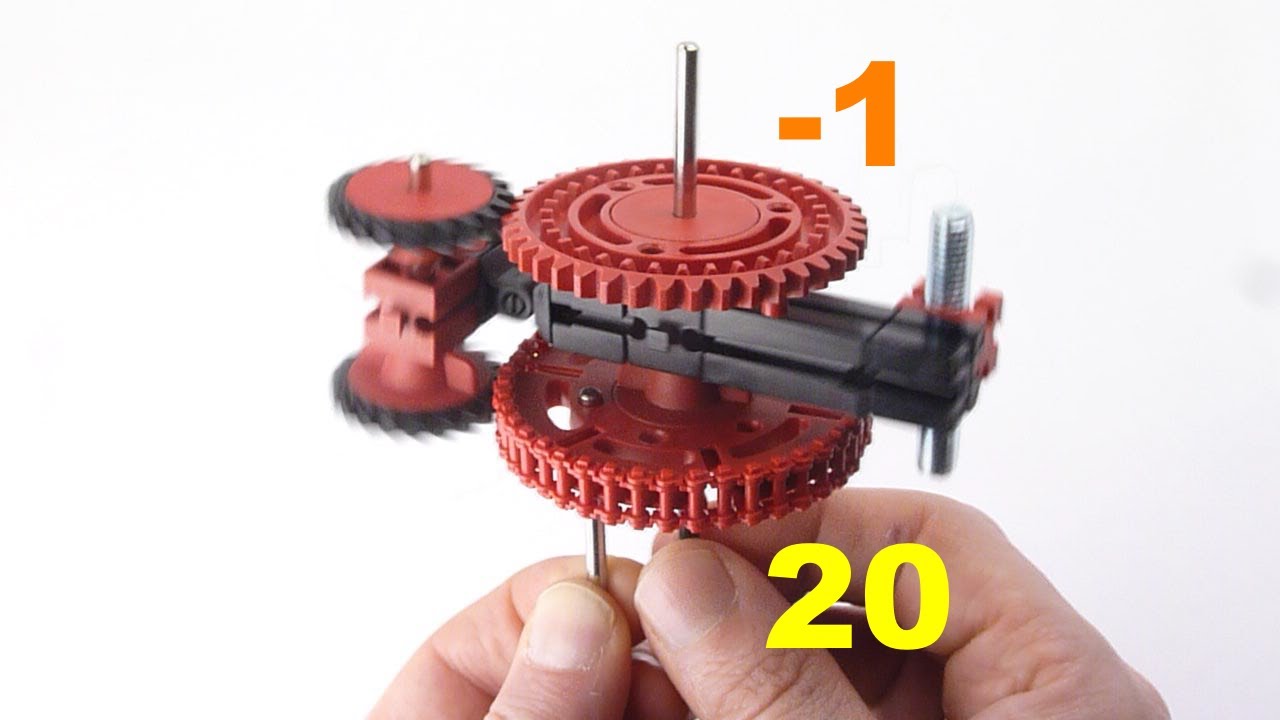 Planetengetriebe 20 : -1 aus fischertechnik - YouTube