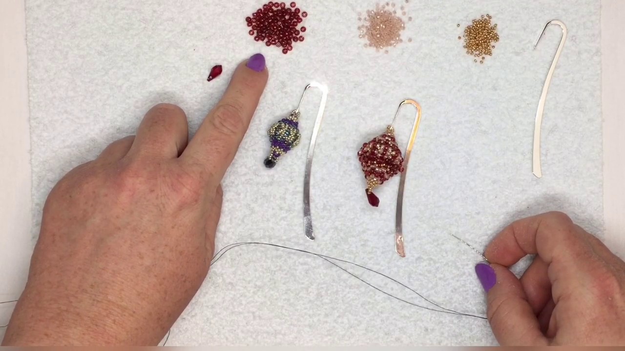 Beaded Bead Bookmarks - YouTube