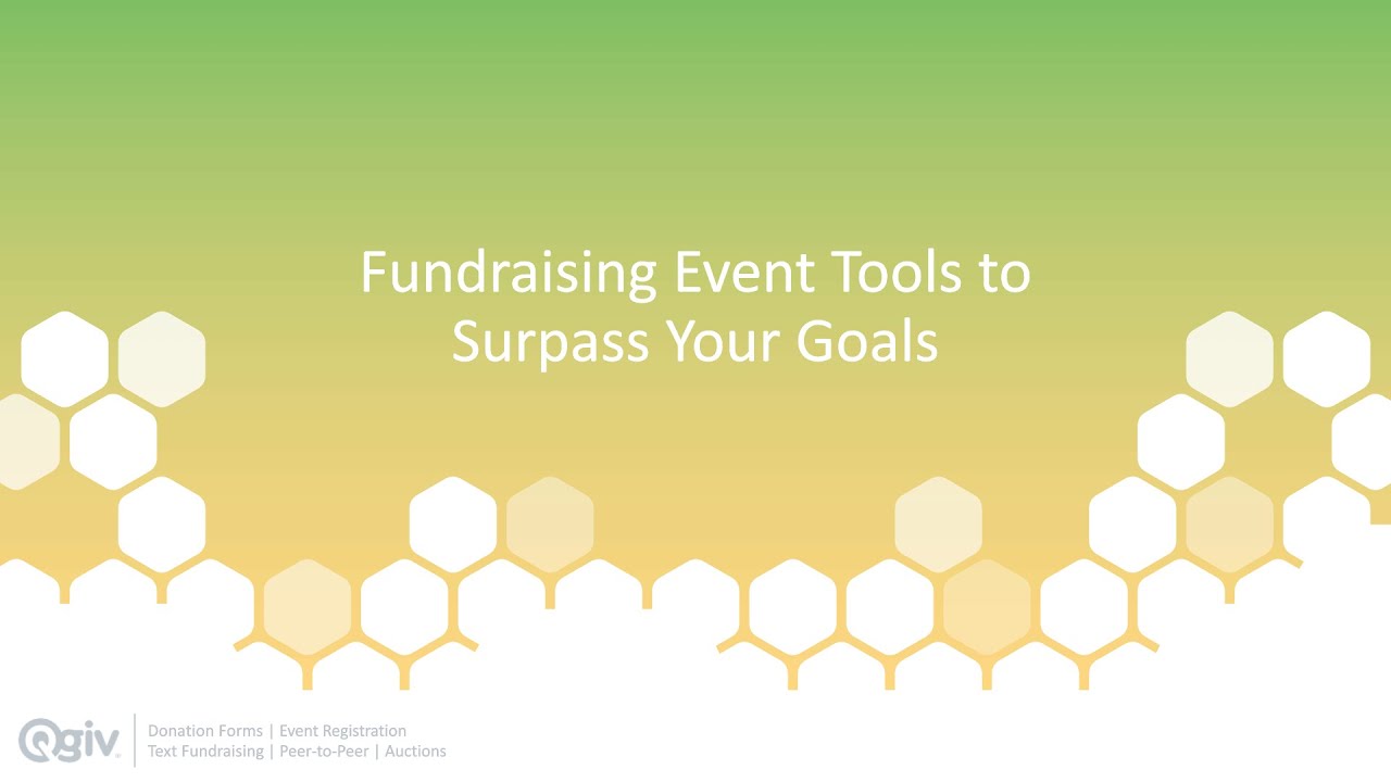 Fundraising Event Tools to Surpass Your Goals - YouTube