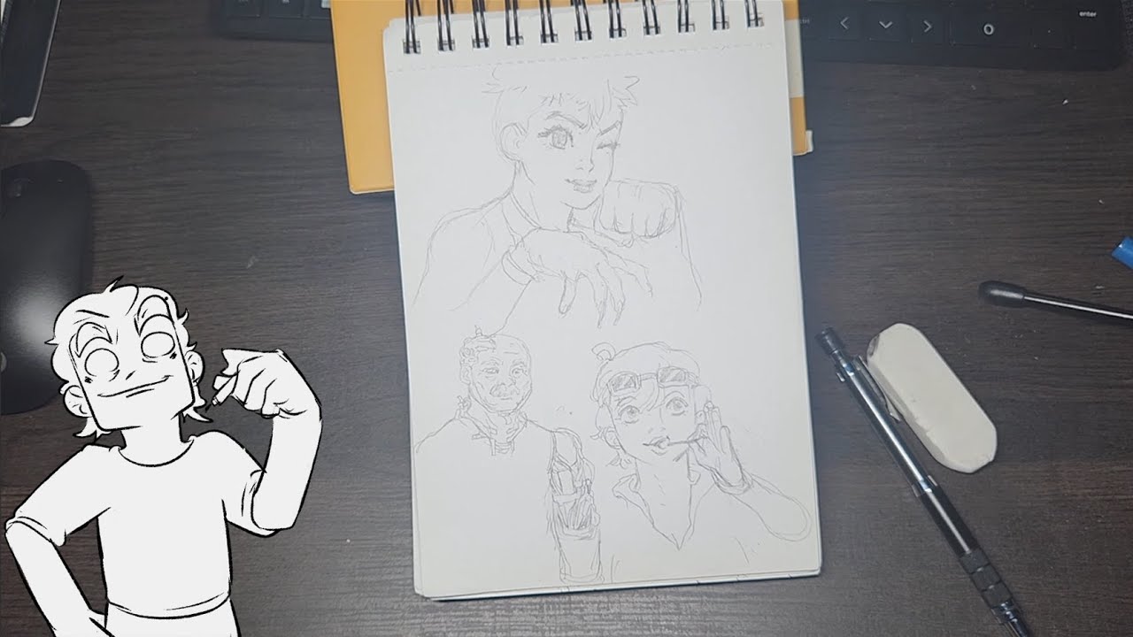 Drawing Practice Video Journal 1: Girls, something mechanical ...