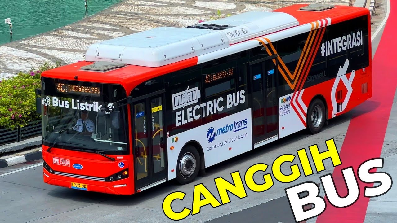 Waww ini dia Bus Canggih Jakarta, Bus listrik tanpa Suara dan Cantik ...