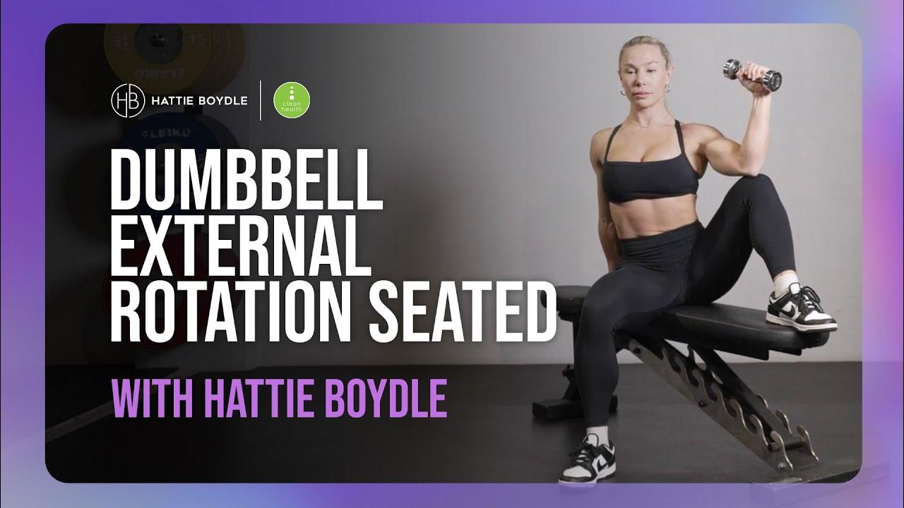Dumbbell External Rotation Seated | Training the Female Athlete - YouTube