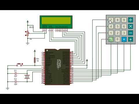 Simple Calculator with ATmega32 Microcontroller - YouTube