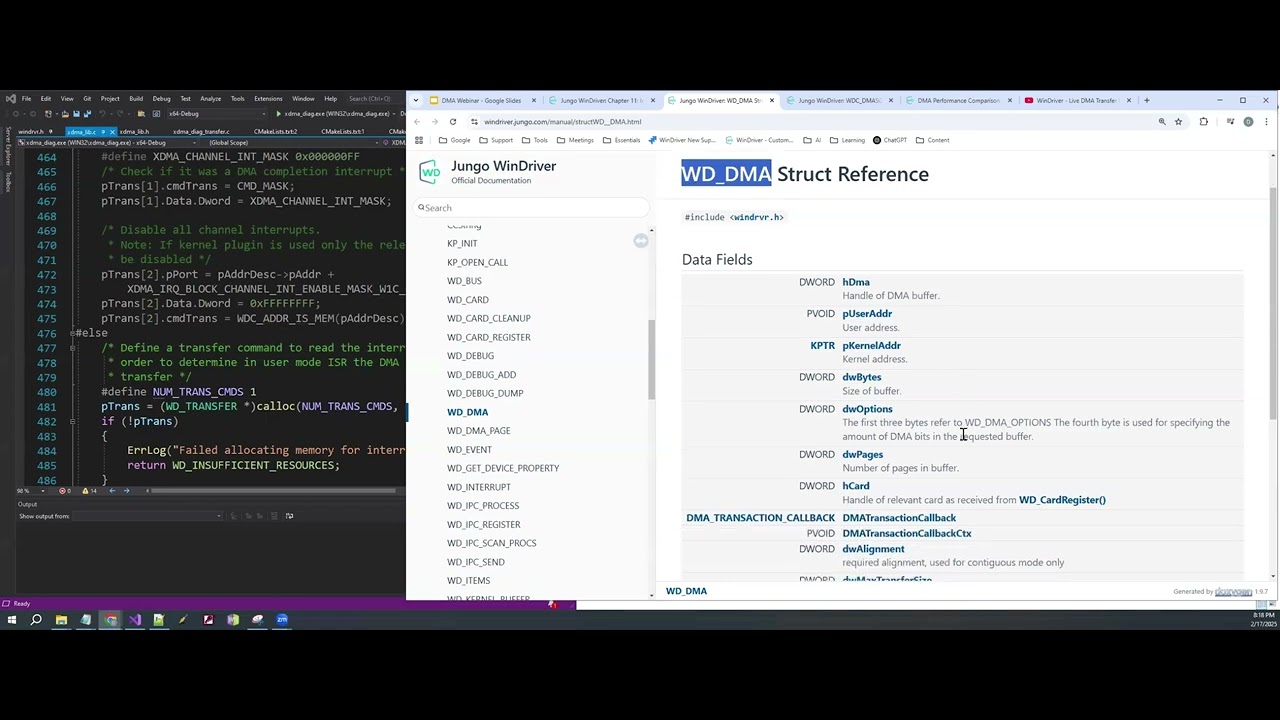 Implementing DMA mechanism based on WinDriver XDMA sample - YouTube