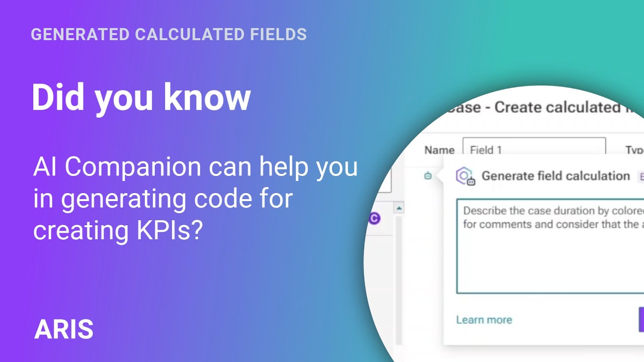 Streamline KPI Creation with ARIS AI Companion's Auto Code Generation | AI Calculated Fields ...