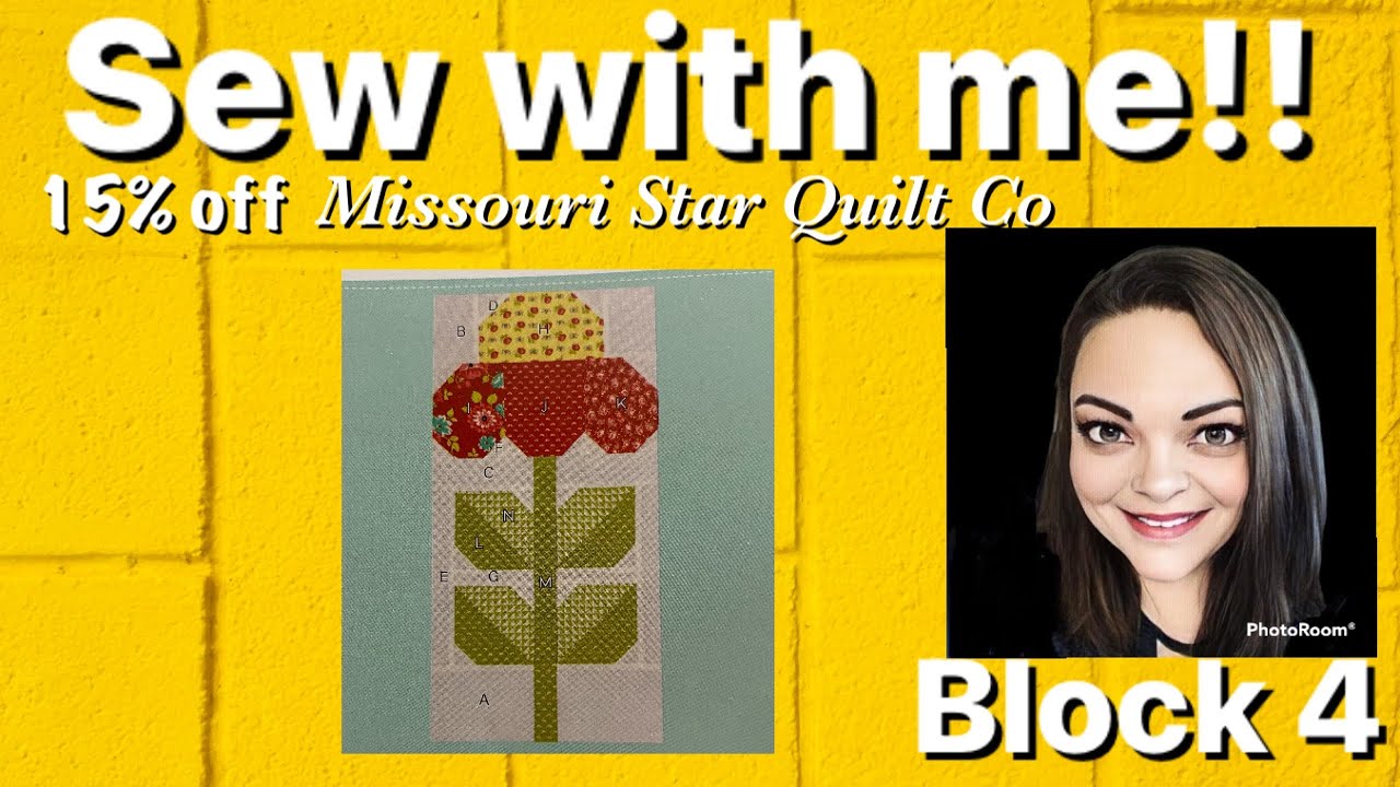 Sew with me! Shine on Sampler by Bonnie & Camille + 15% off MSQC - Block 4 - Bloom Block - YouTube