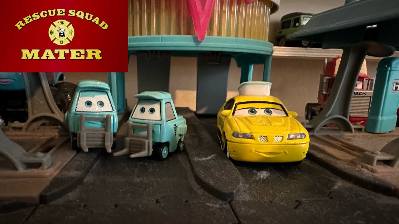 Mattel Disney Pixar Cars Toon Rescue Squad Mater Orderly Pitties and ...