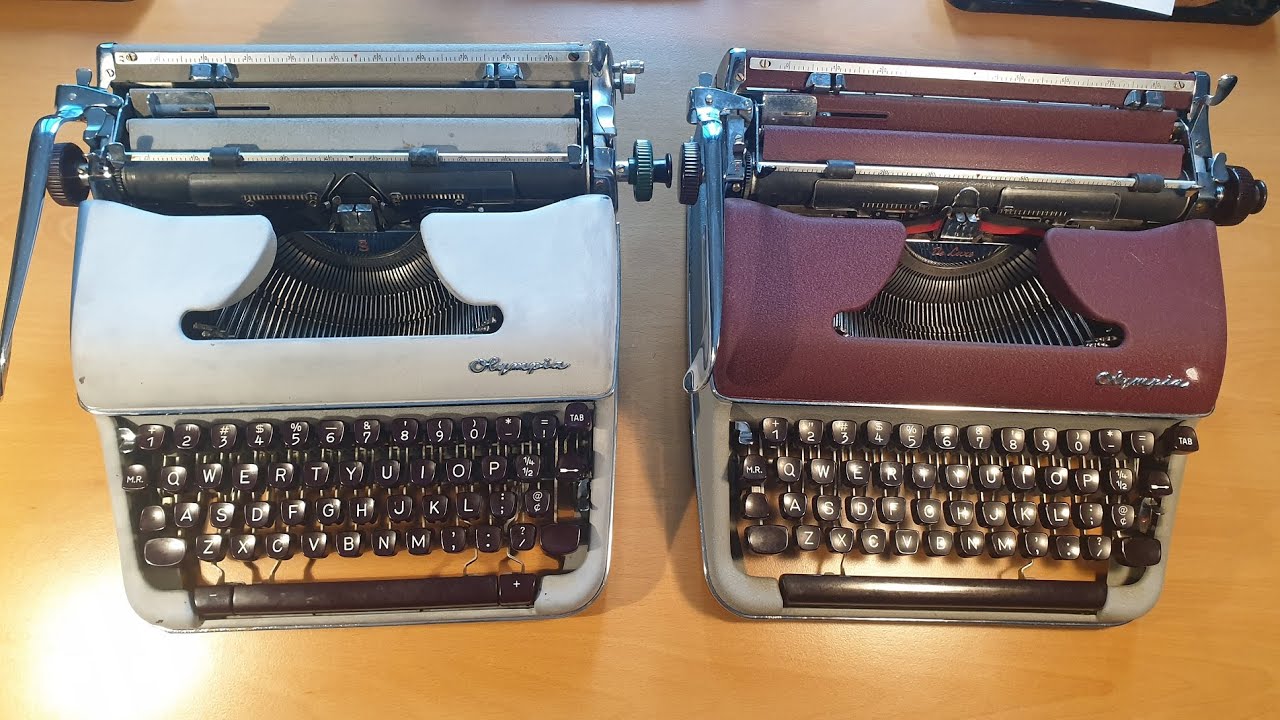 Olympia SM3 & SM4 Typewriters italic & cursive typefaces - YouTube
