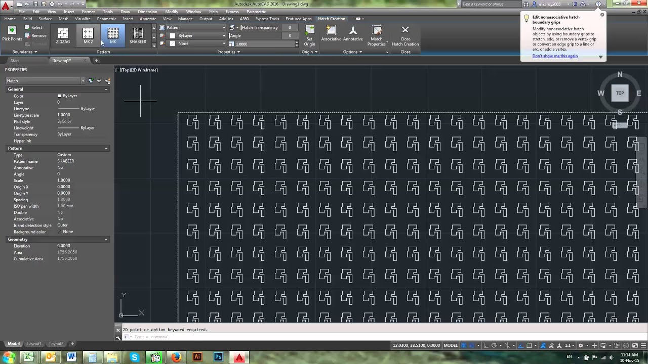 Autocad Hatch Customization - YouTube