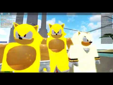 Being a kinda showoff as SuperSonic in seo sonic testing ROBLOX - YouTube
