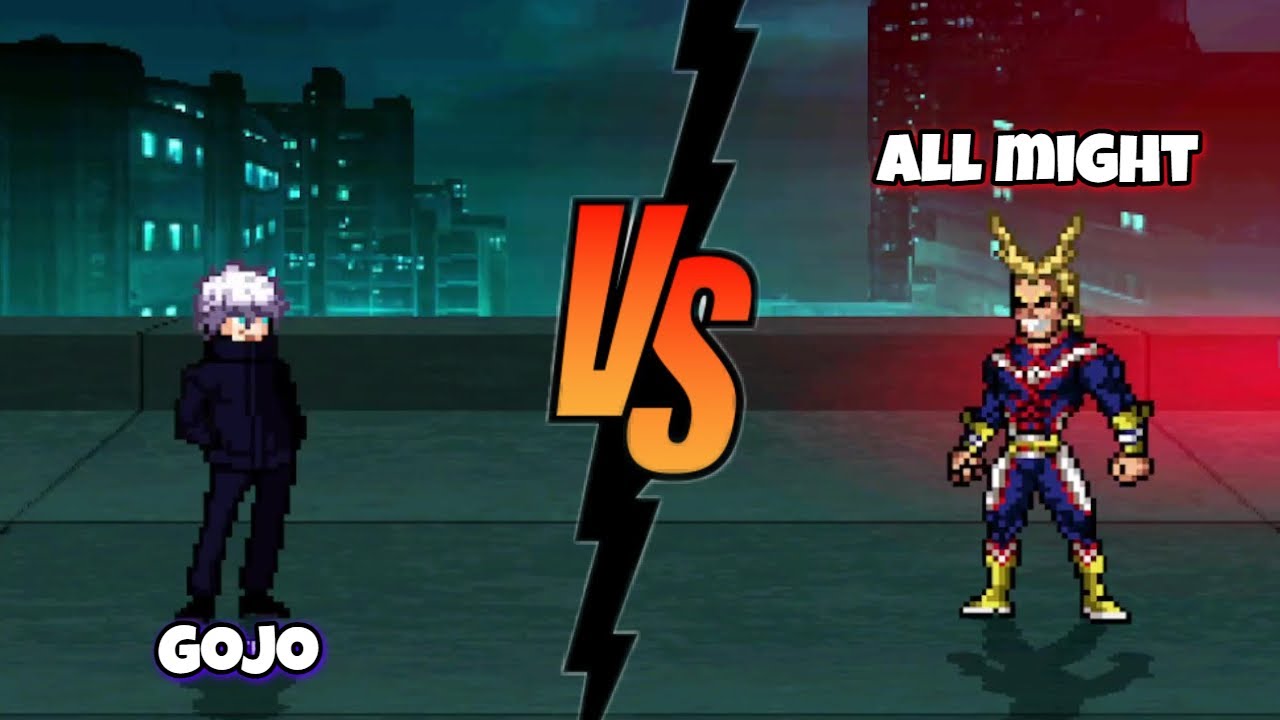 Gojo Vs All might jujutsu kaisen x my hero academia fights / mugen ...