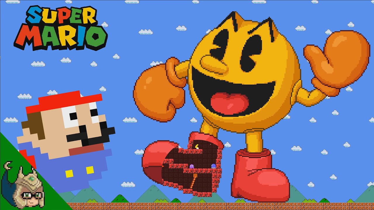 Pac-Mario vs the GIANT Pac-Man MAZE (Mario Cartoon Animation) - YouTube