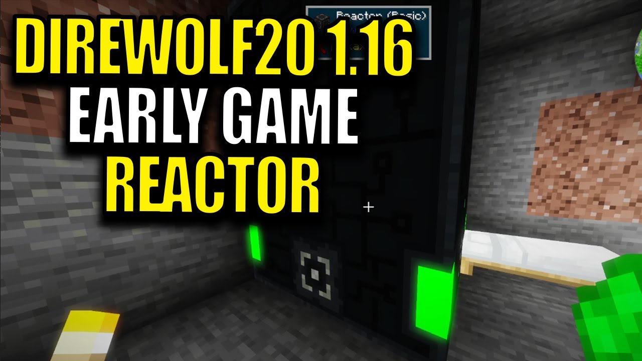 Minecraft Direwolf20 Modpack 1.16 Ep 6 - Early Game Reactor - YouTube