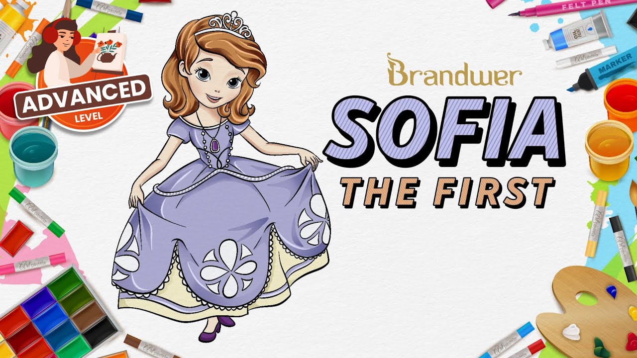 How to Draw Sofia the First - Step-by-Step Drawing Tutorial | Cara ...