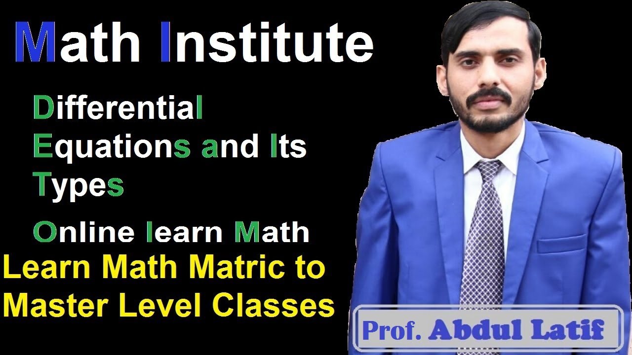 Differential Equations | Basic Concept of Diff. Eq | Differential Eq ...