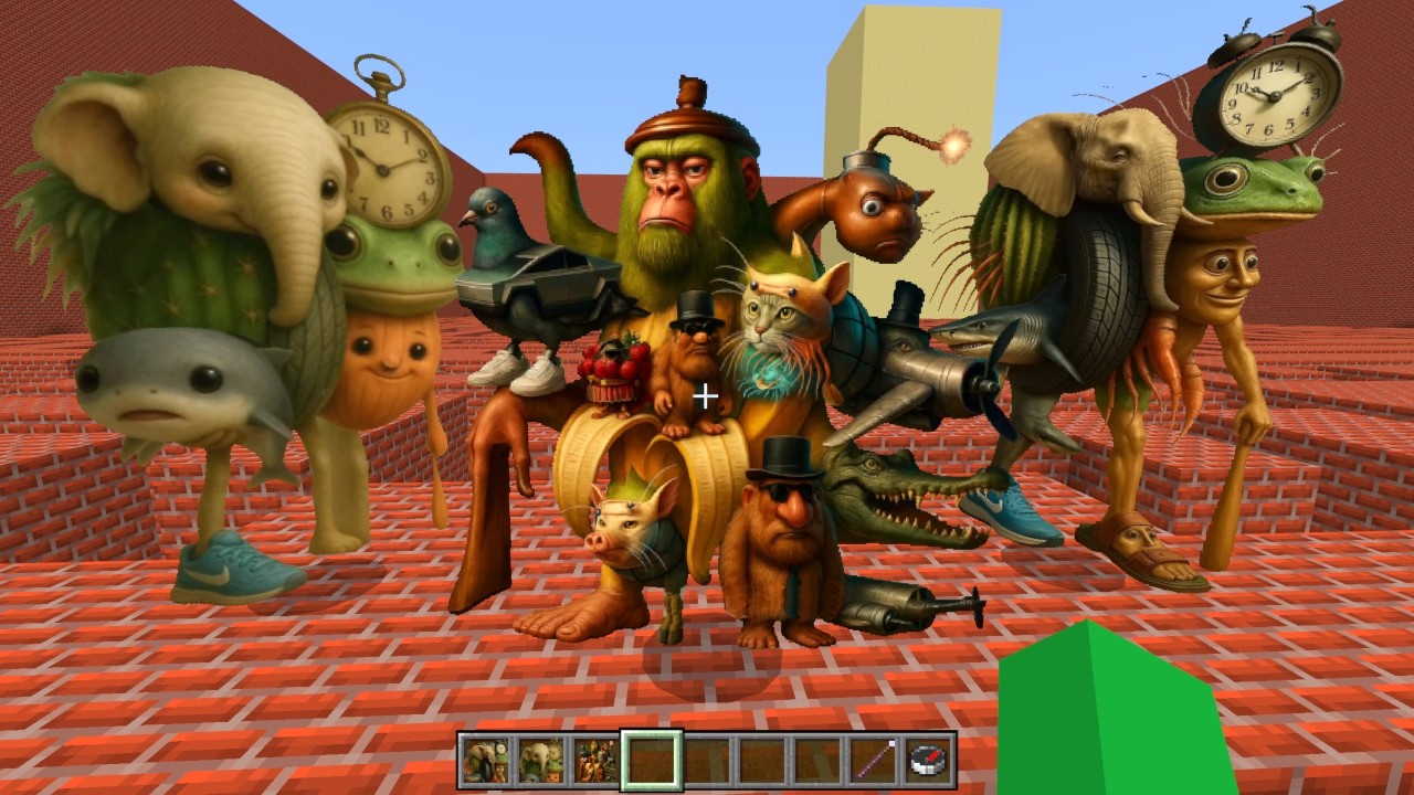 Cursed Italian Brainrot Nextbots Animals | Boss Family | Minecraft MCPE ...