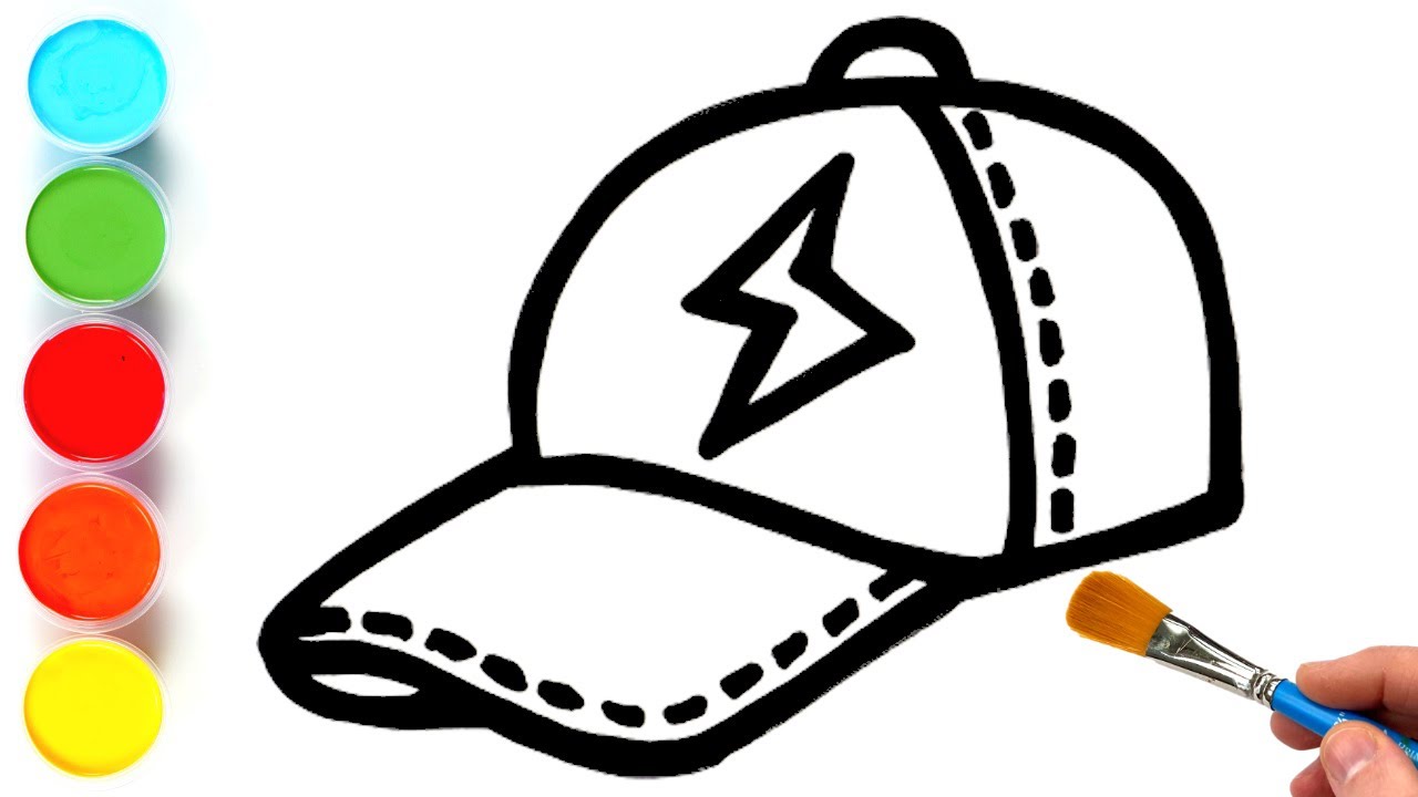 Cap Drawing, Painting and Coloring for Kids, Toddlers | Let's Draw ...
