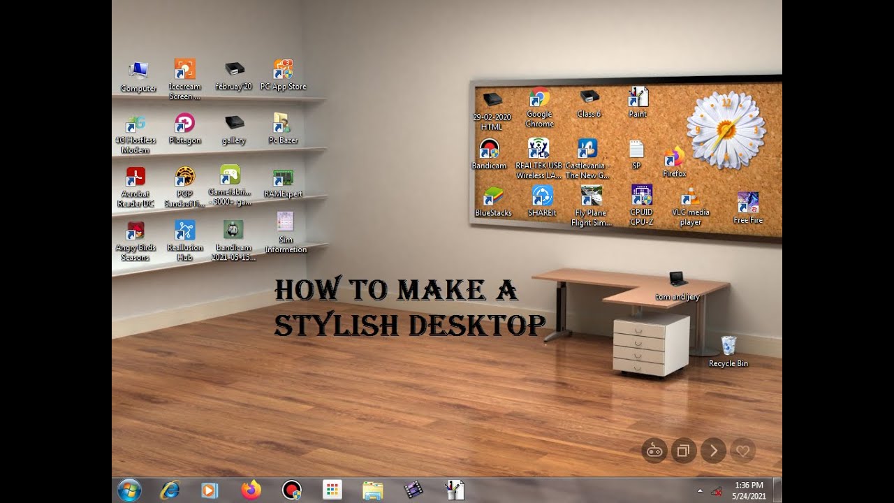 how to make a looking stylish desktop in pc - YouTube