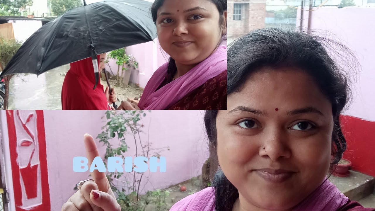 ghar ke color ke sath barish v suru hogaya 🌧️🌧️ - YouTube