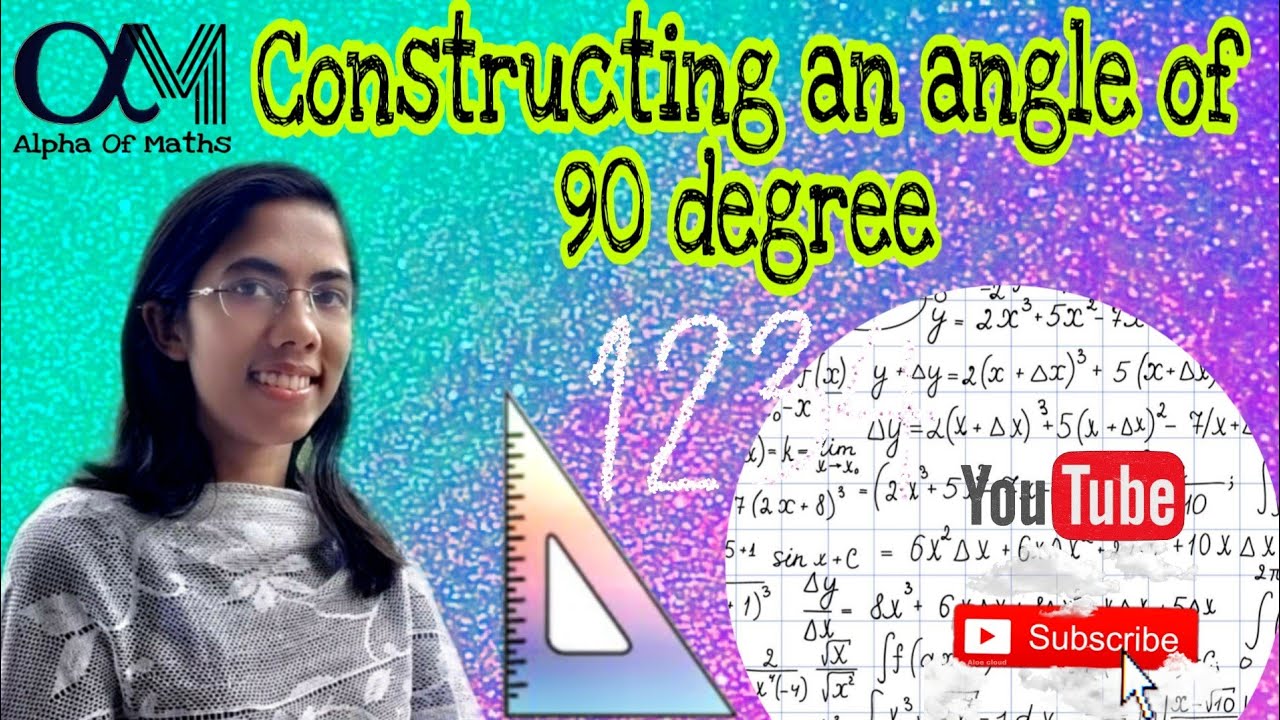 Constructing an angle of 90 degree with Compass |Alpha Of Maths - YouTube