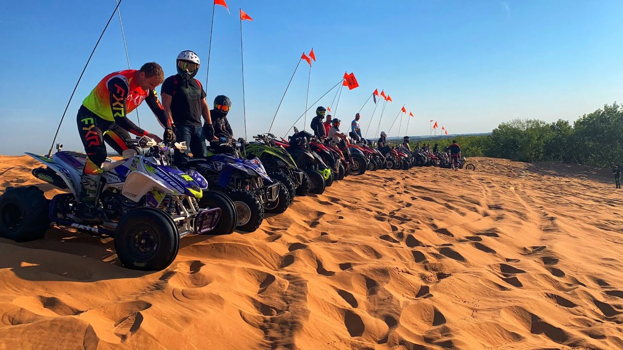 Huge Group Rides at the Little Sahara Sand Dunes on my Raptor 700 and ...