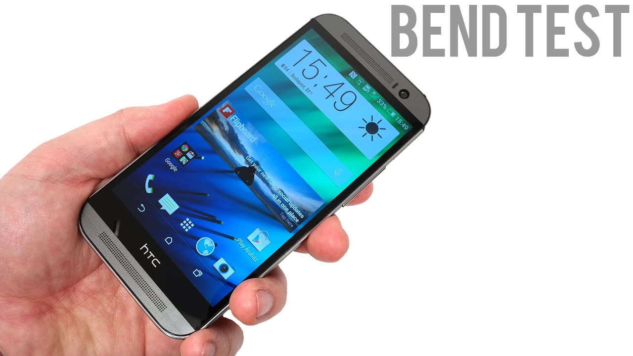 HTC One M8 Bend Test (iPhone 6 Bend Test Continued) - YouTube